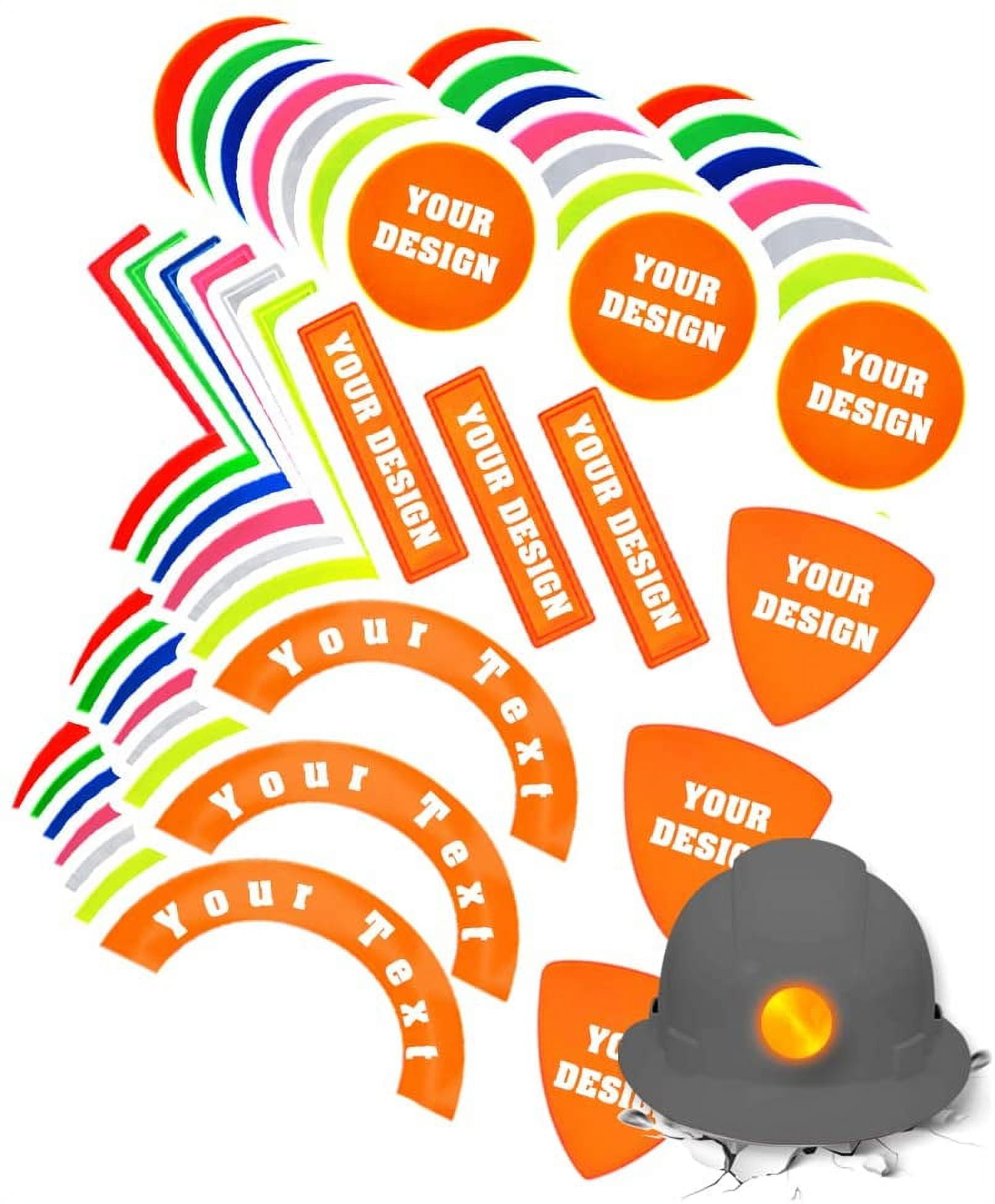 High Visibility Reflective Safety Hard Hat Sticker Customize Logo Hi ...
