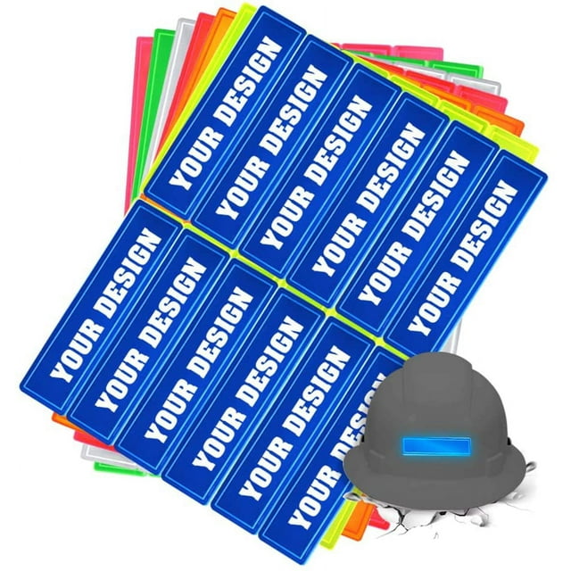 High Visibility Reflective Safety Hard Hat Sticker Customize Logo Hi ...