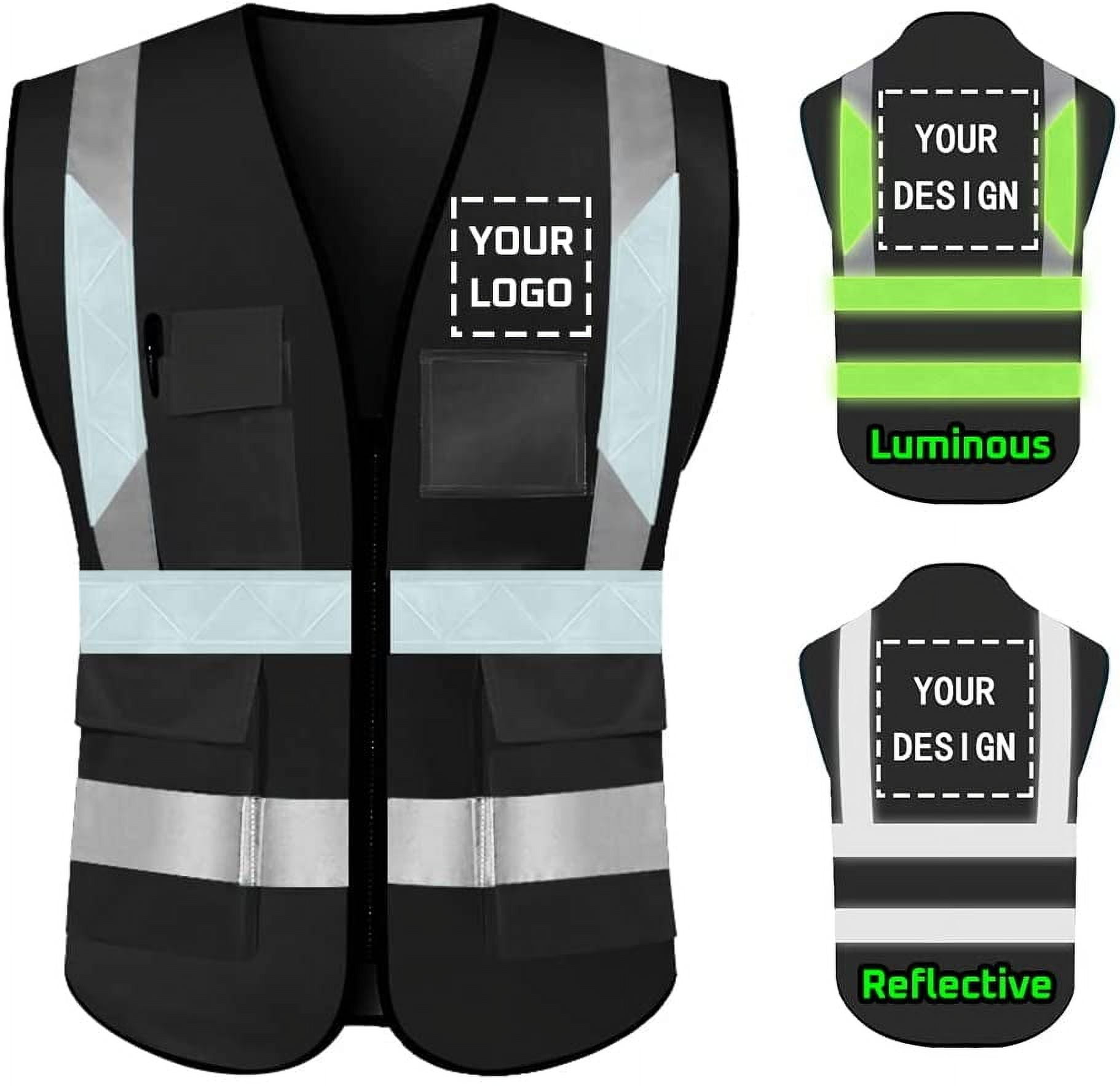 High Visibility Reflective Safety Vest Customize Logo With 5 Pockets ...