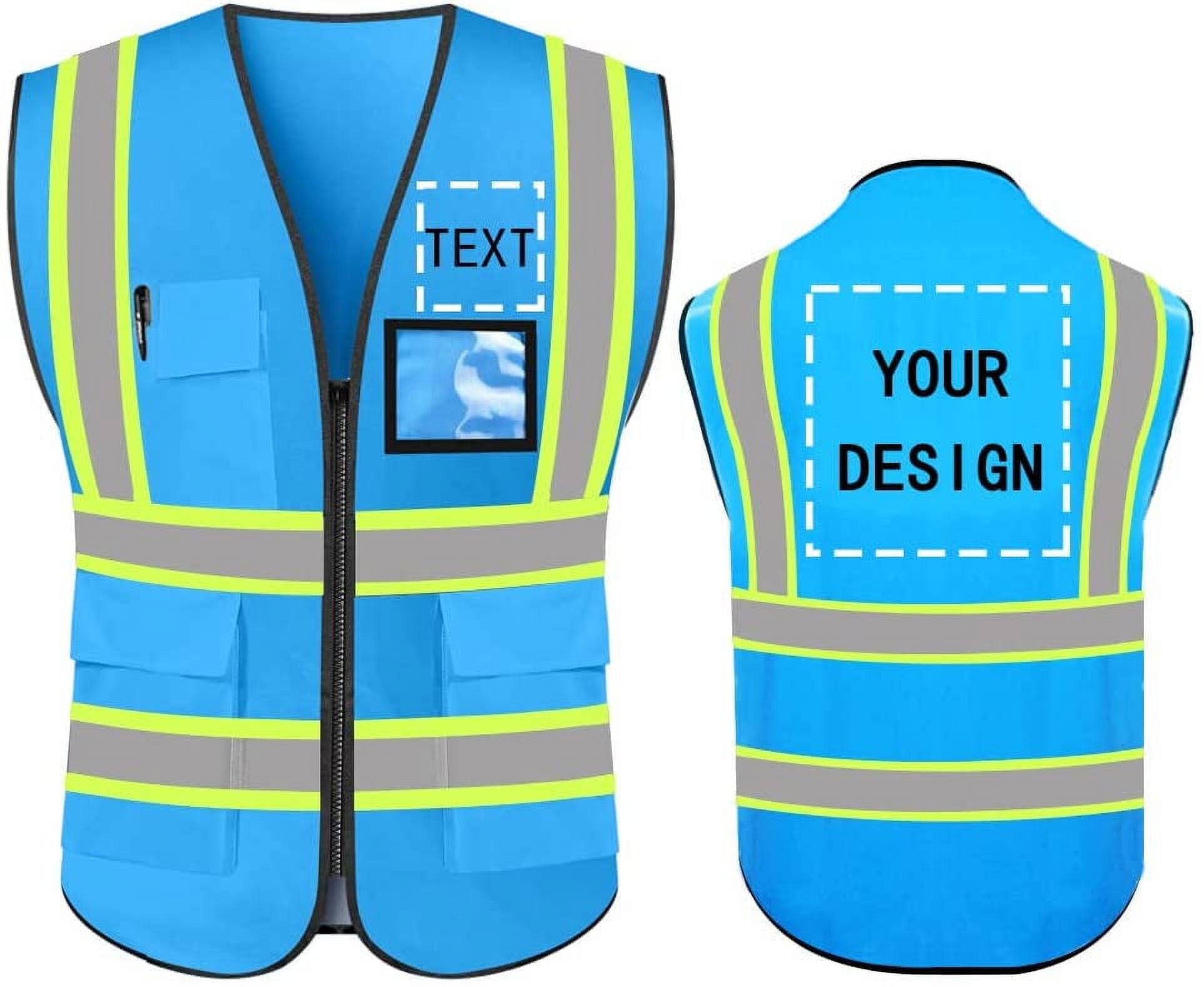 High Visibility Reflective Safety Vest Customize Logo With 5 Pockets ...