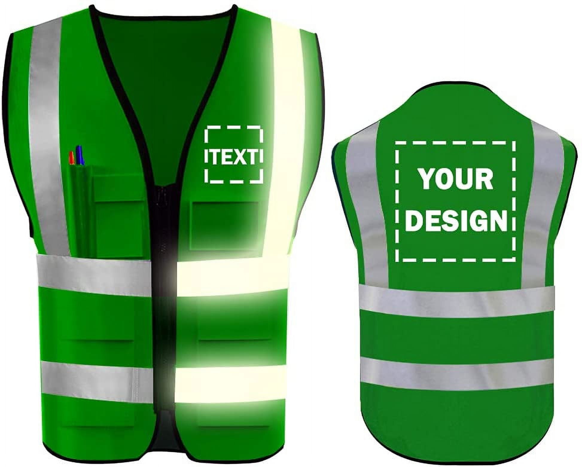High Visibility Reflective Safety Vest Customize Logo With 5 Pockets ...