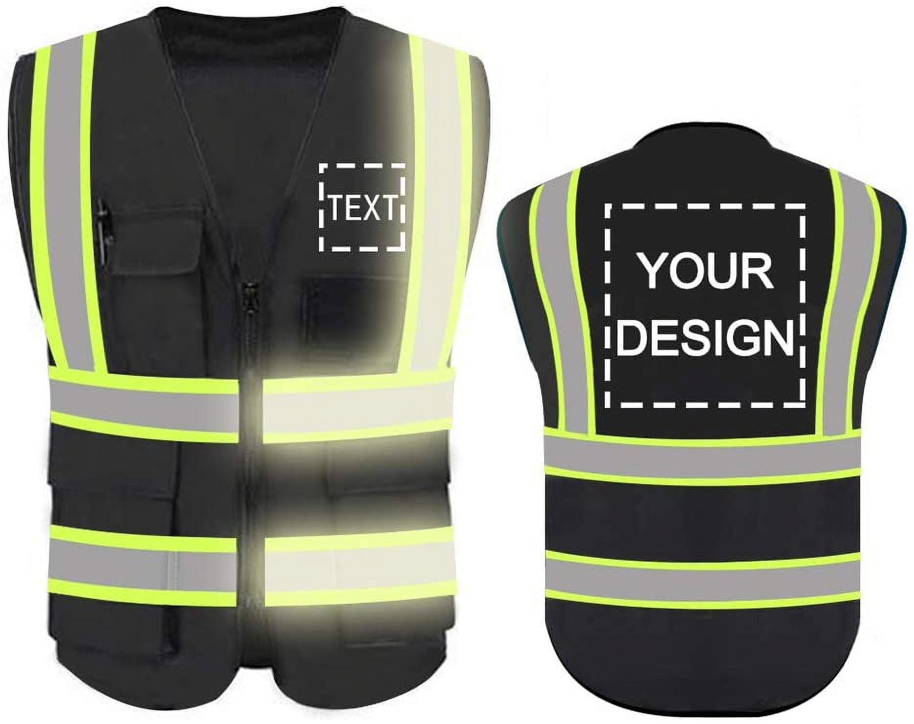 High Visibility Reflective Safety Vest Customize Logo With 5 Pockets ...