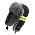 High Visibility Reflective Thermal Trapper Hat with Goggles for Outdoor ...