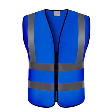 High Visibility Reflective Vest in Blue for Night Work and Running in ...