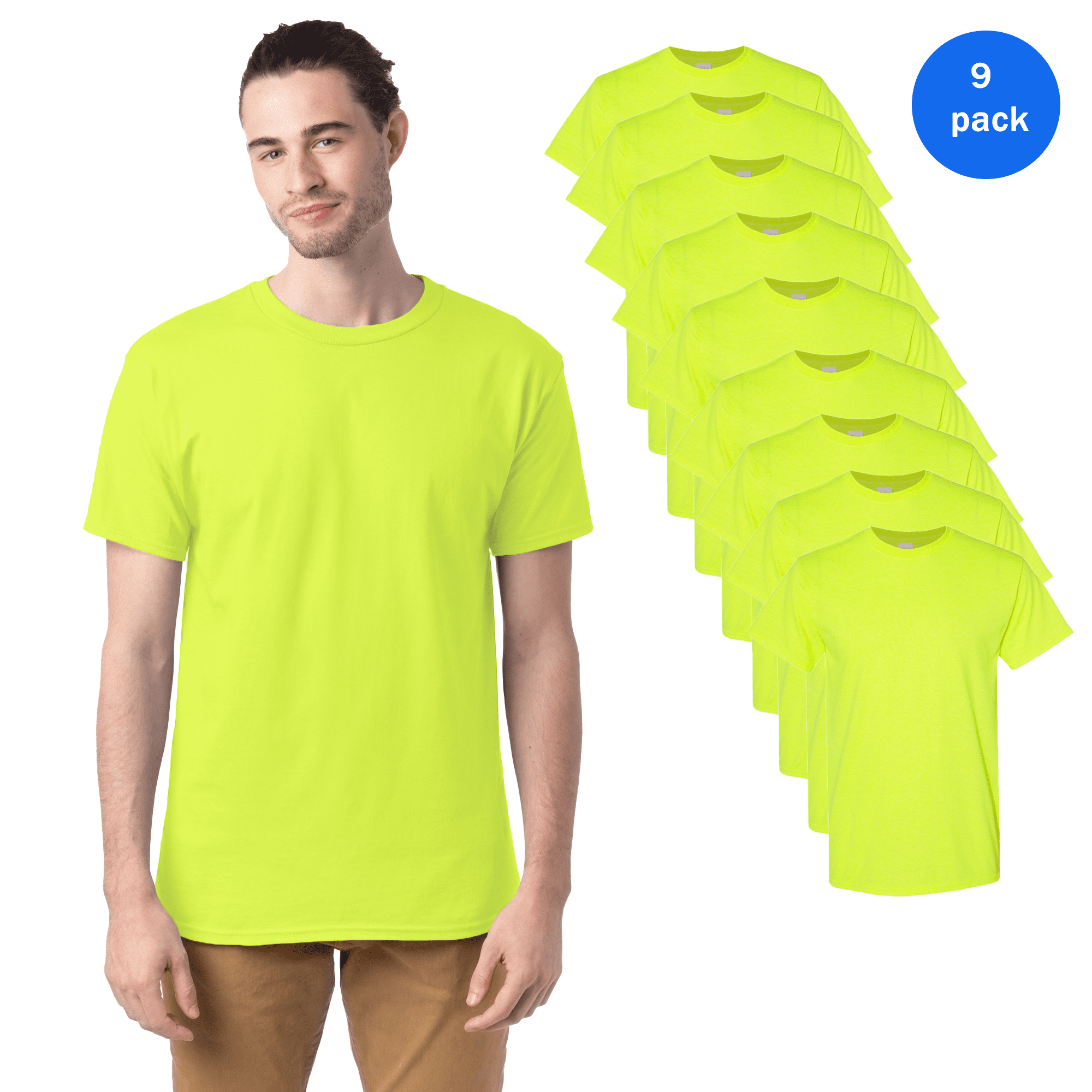 High Visibility Safety T-Shirt | Gildan Short Sleeve Crew Neck Safety ...