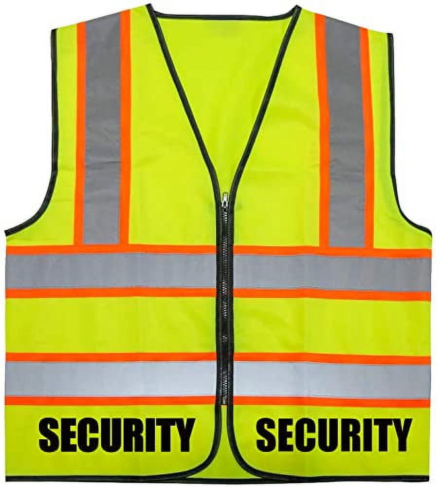 High Visibility Safety Vest Class 2 ANSI Reflective Security Guard Vest ...