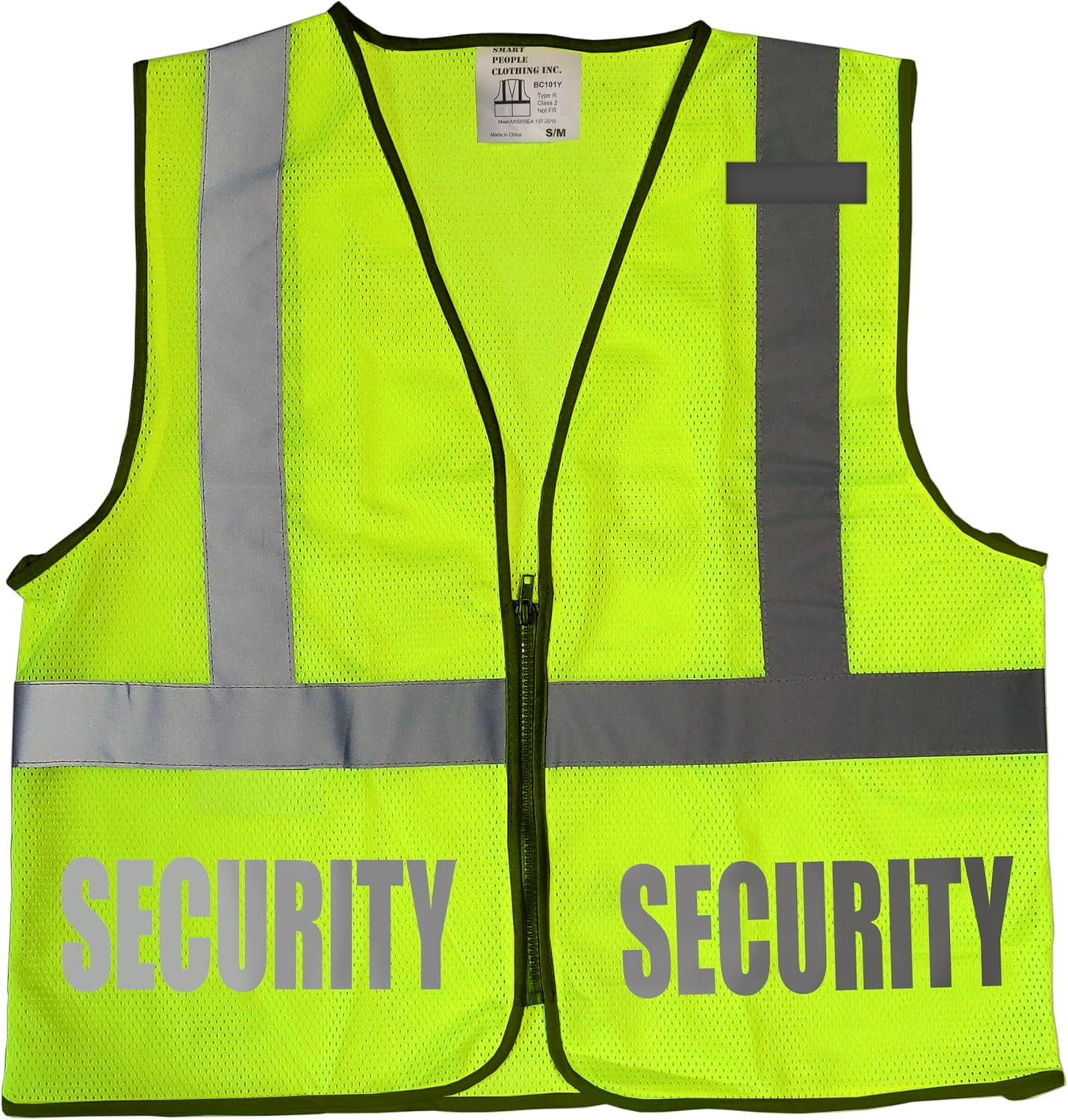 High-Visibility Safety Vest with Reflective Strips on Front and Back ...