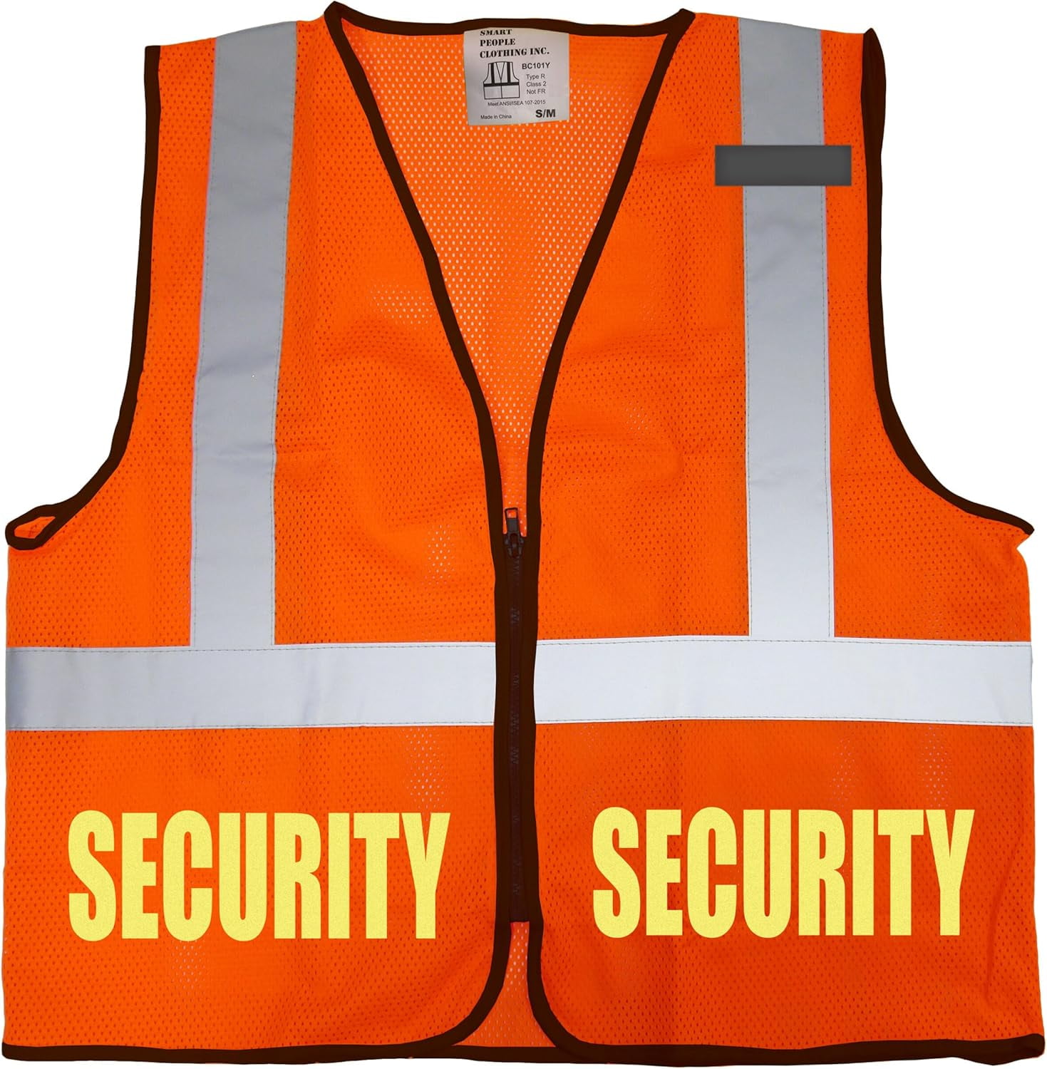 High-Visibility Safety Vest with Reflective Strips on Front and Back ...