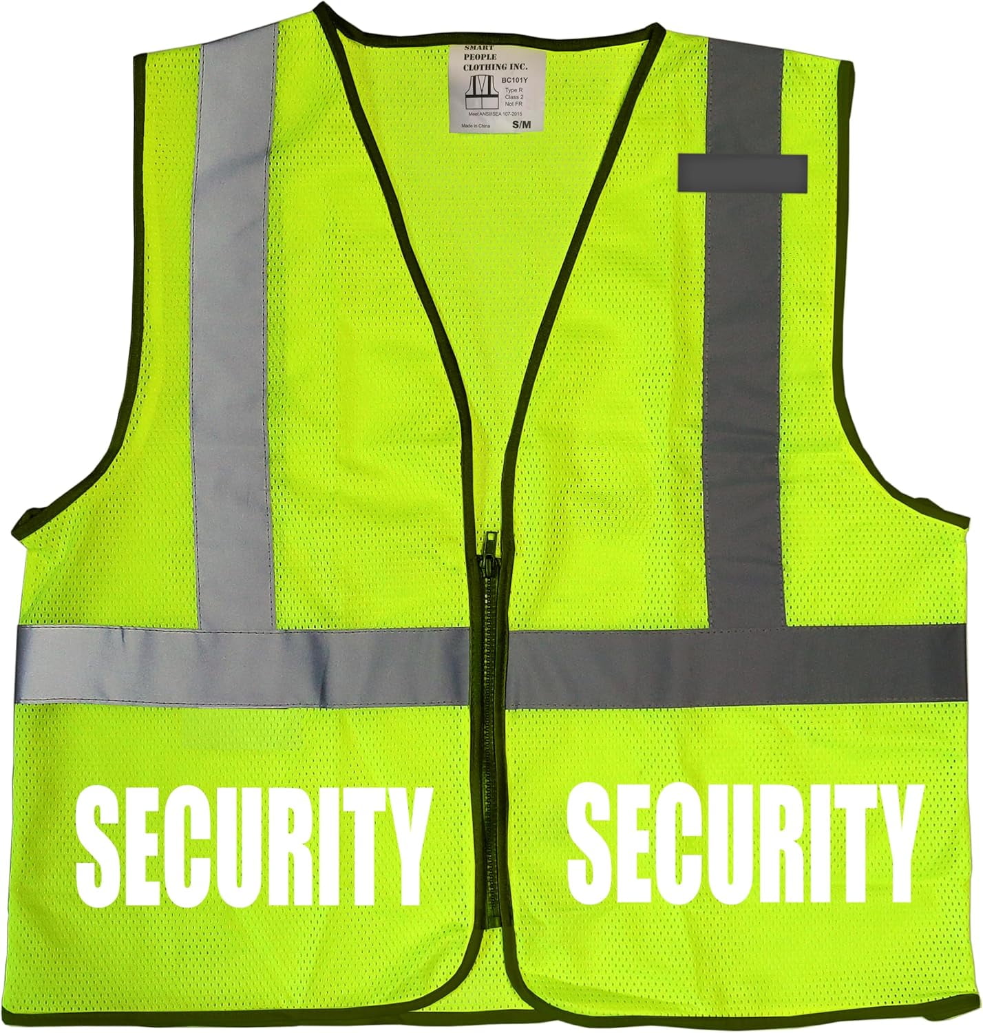 High-Visibility Safety Vest with Reflective Strips on Front and Back in ...
