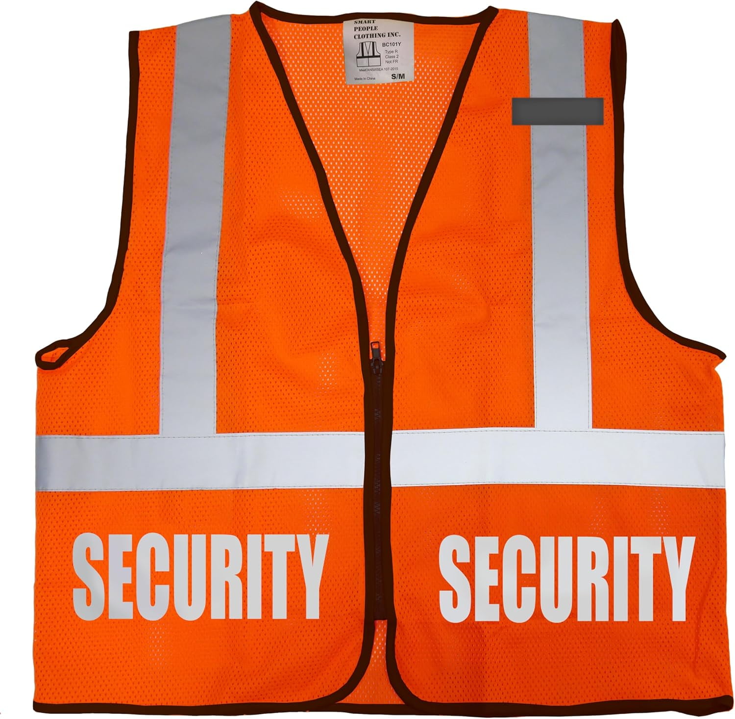 High-Visibility Safety Vest with Reflective Strips on Front and Back in ...
