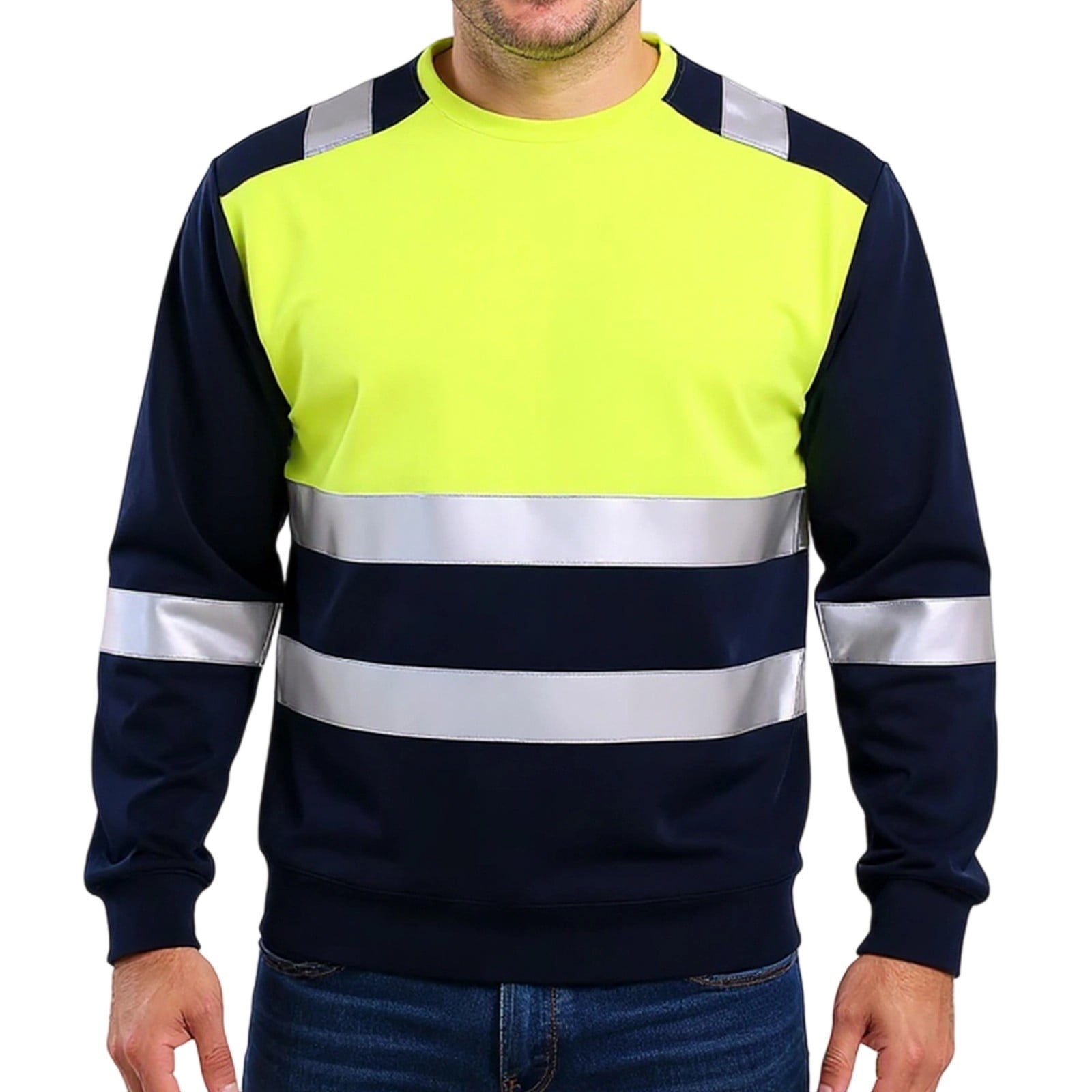 High Visibility Shirts for Men, Durable Polyester Reflective Work Top ...