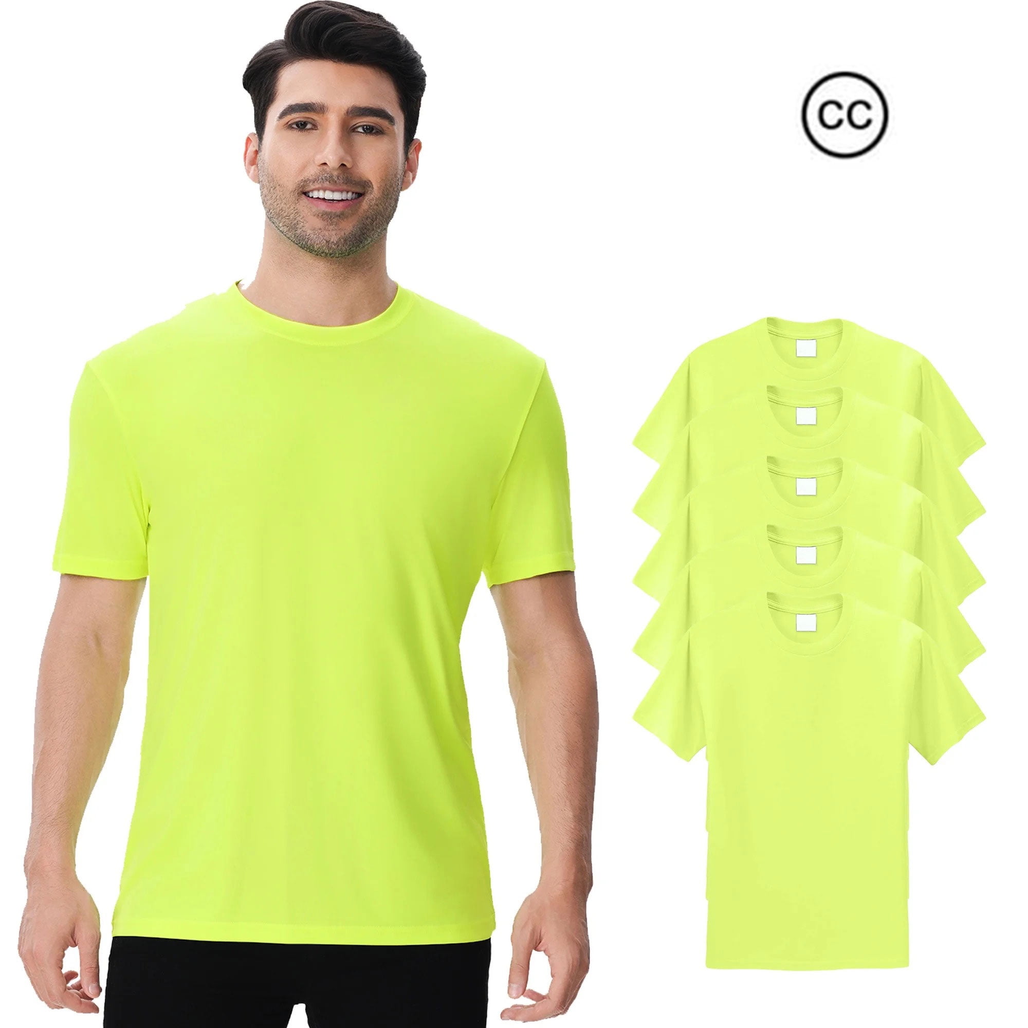 High Visibility Short Sleeve Safety Work T-Shirt for Men | Pure Dry Fit ...