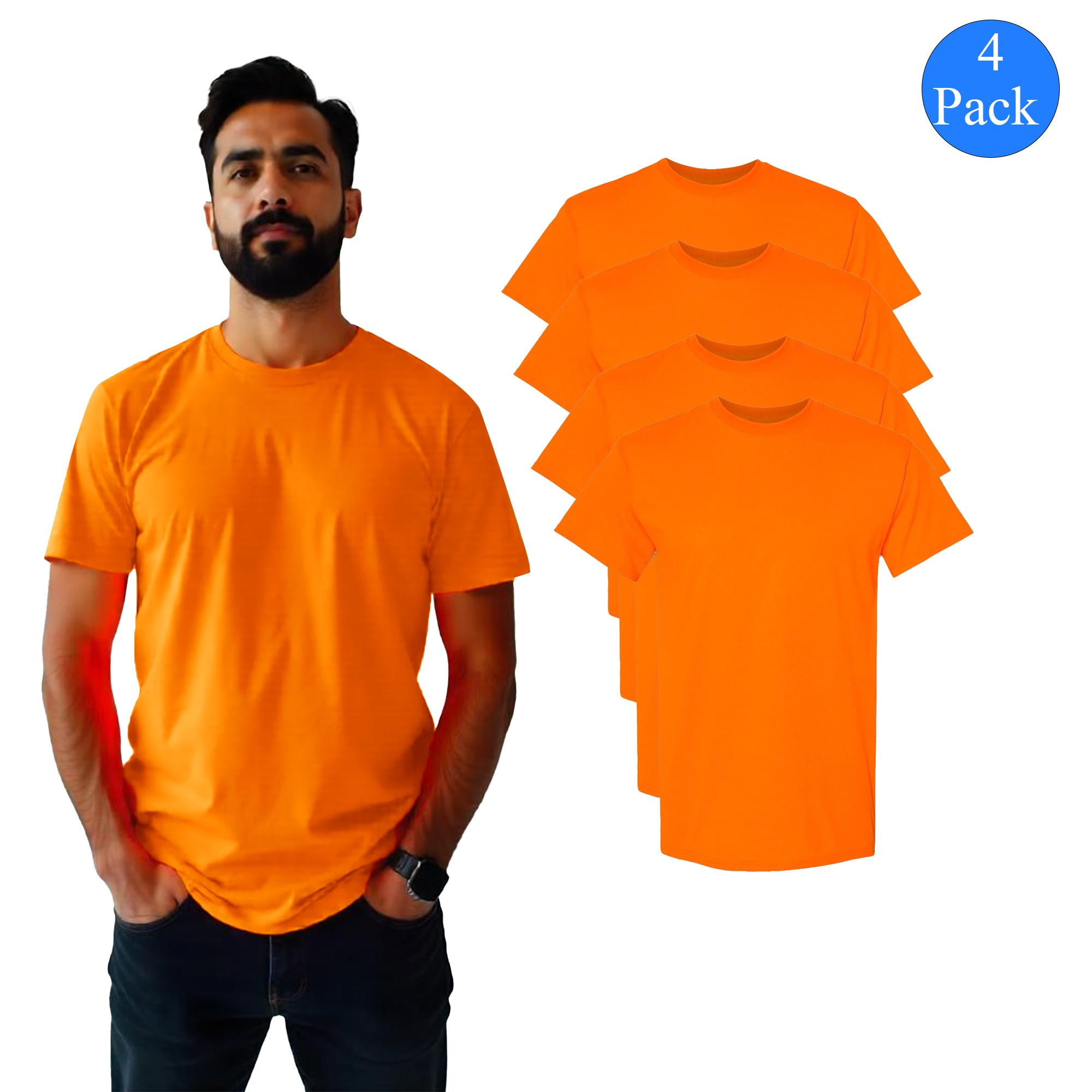 High Visibility Short Sleeve T-Shirts for Men S Size | Gildan 4 Pack Hi ...