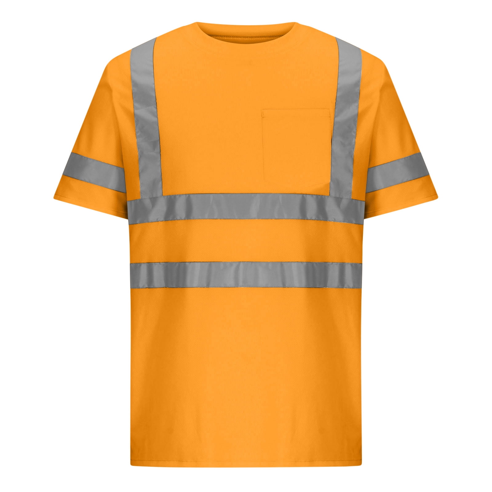 High Visibility T-Shirts Reflective Strips and Pocket Tee Tops Hi Vis ...
