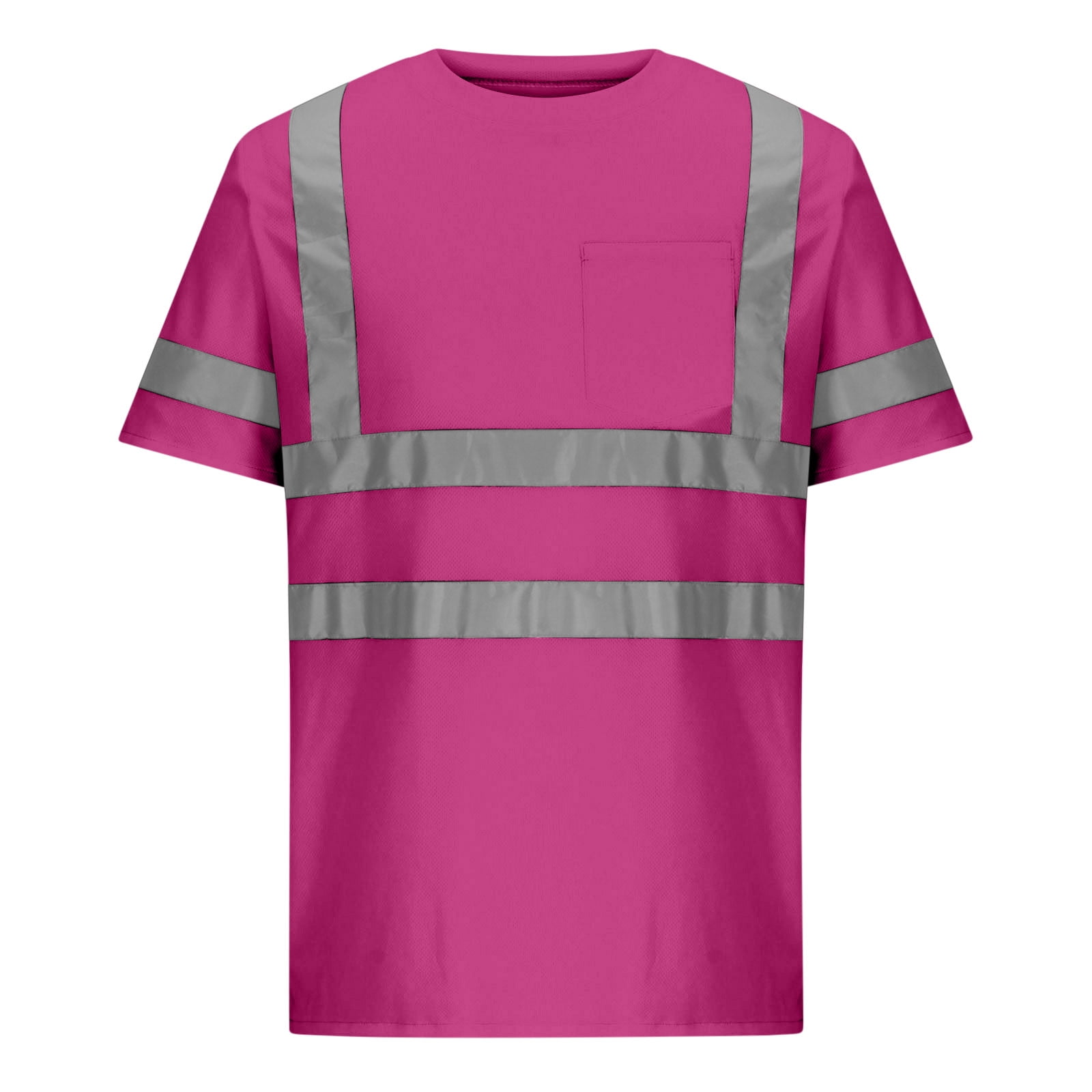 High Visibility T-Shirts Reflective Strips and Pocket Tee Tops Hi Vis ...