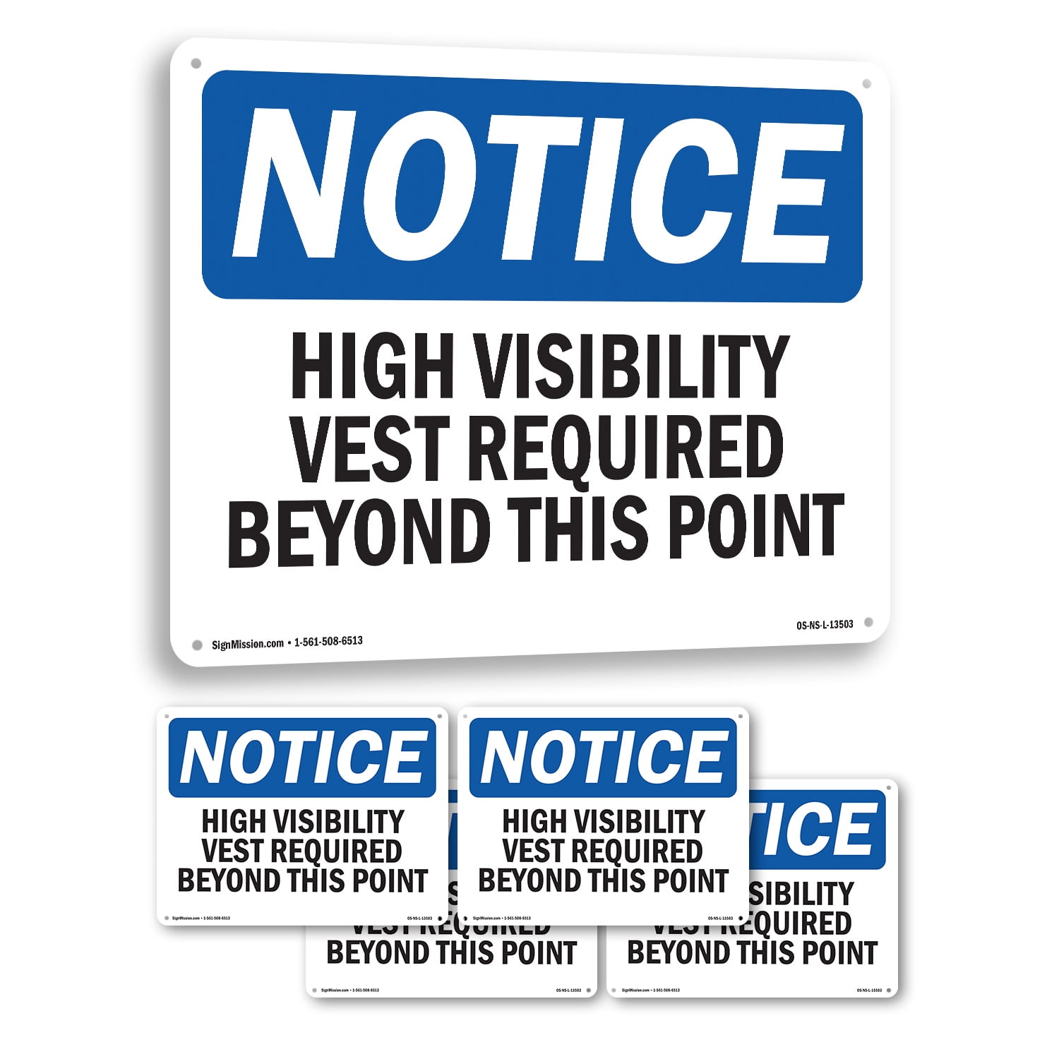 High Visibility Vests Required Beyond This Point OSHA Notice Rigid ...