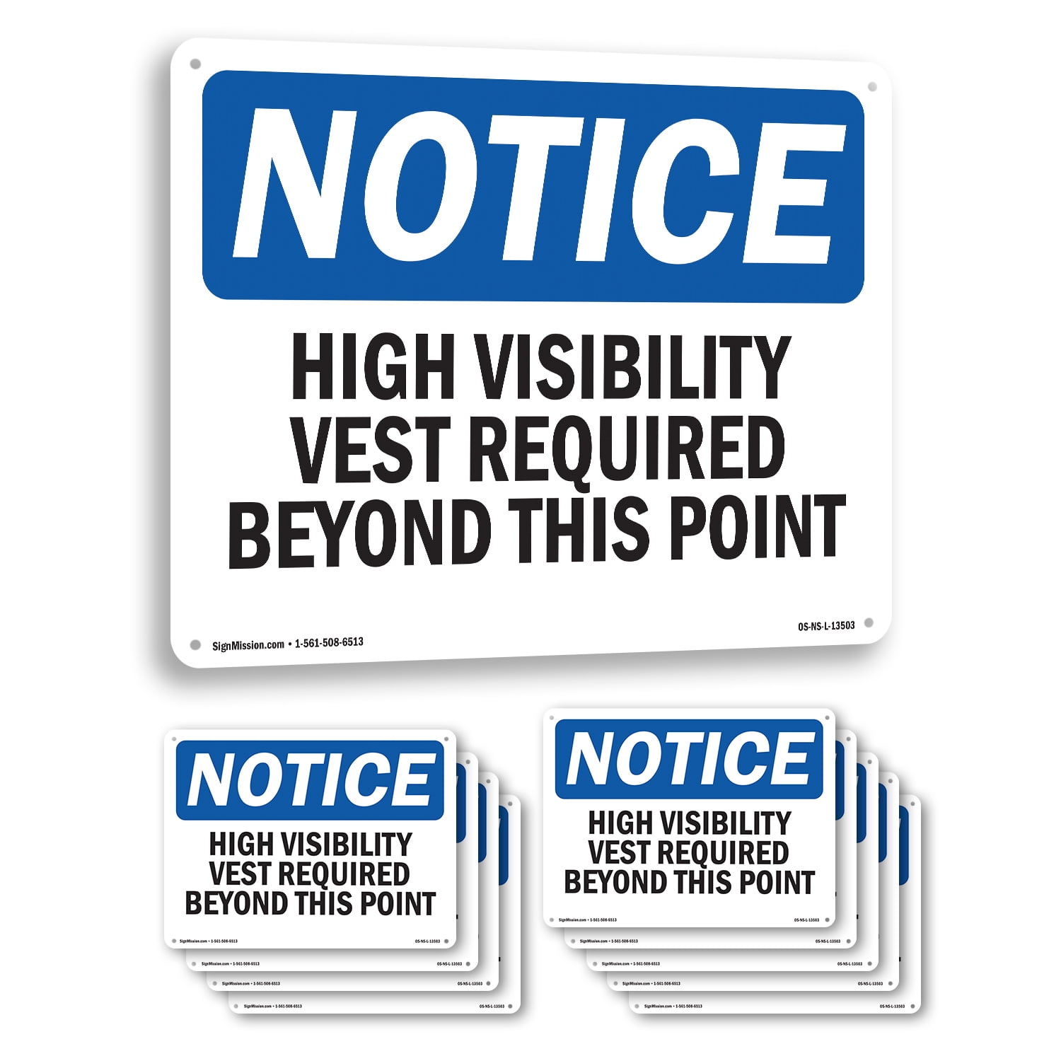 High Visibility Vests Required Beyond This Point OSHA Notice Rigid ...