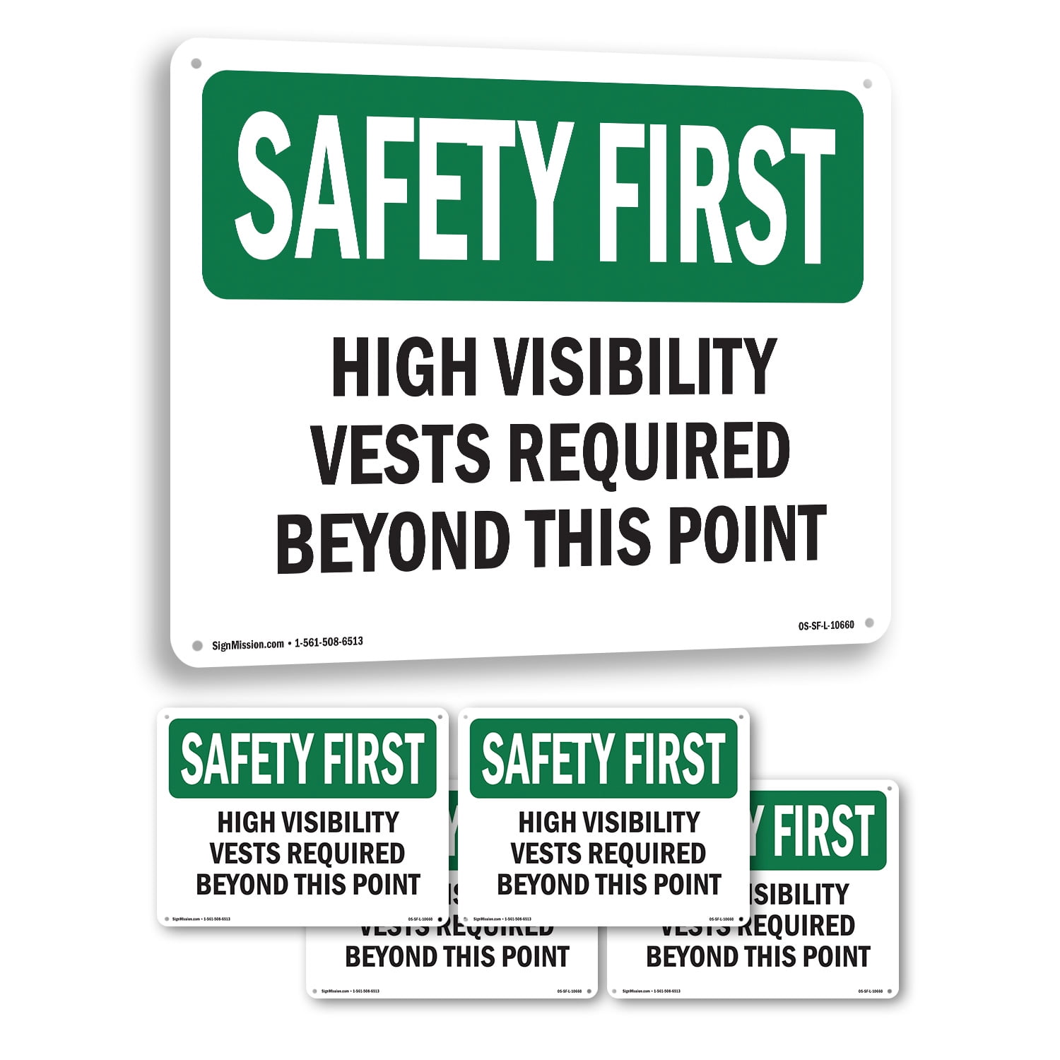 High Visibility Vests Required Beyond This Point OSHA SAFETY FIRST ...