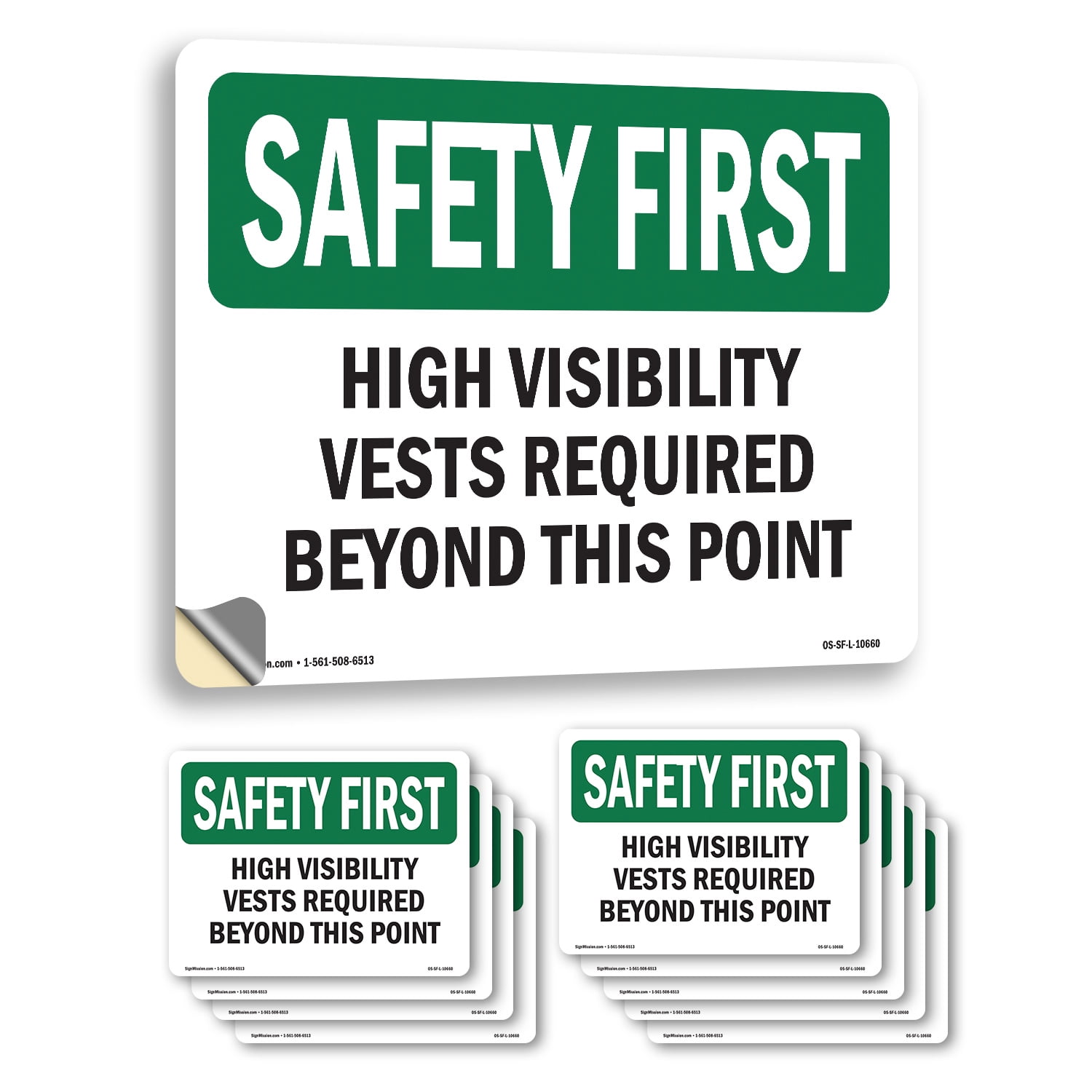 High Visibility Vests Required Beyond This Point OSHA SAFETY FIRST ...