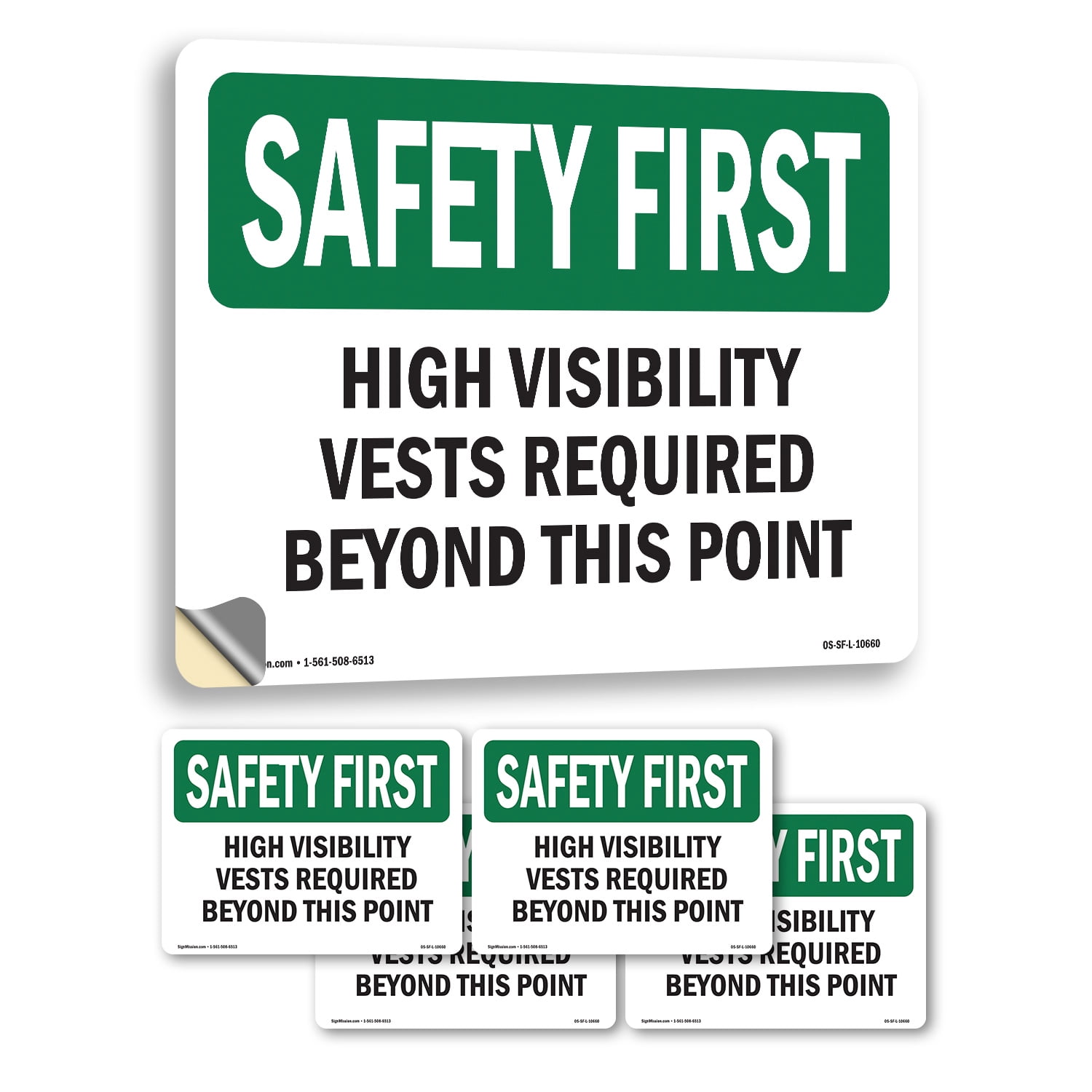 High Visibility Vests Required Beyond This Point OSHA SAFETY FIRST ...