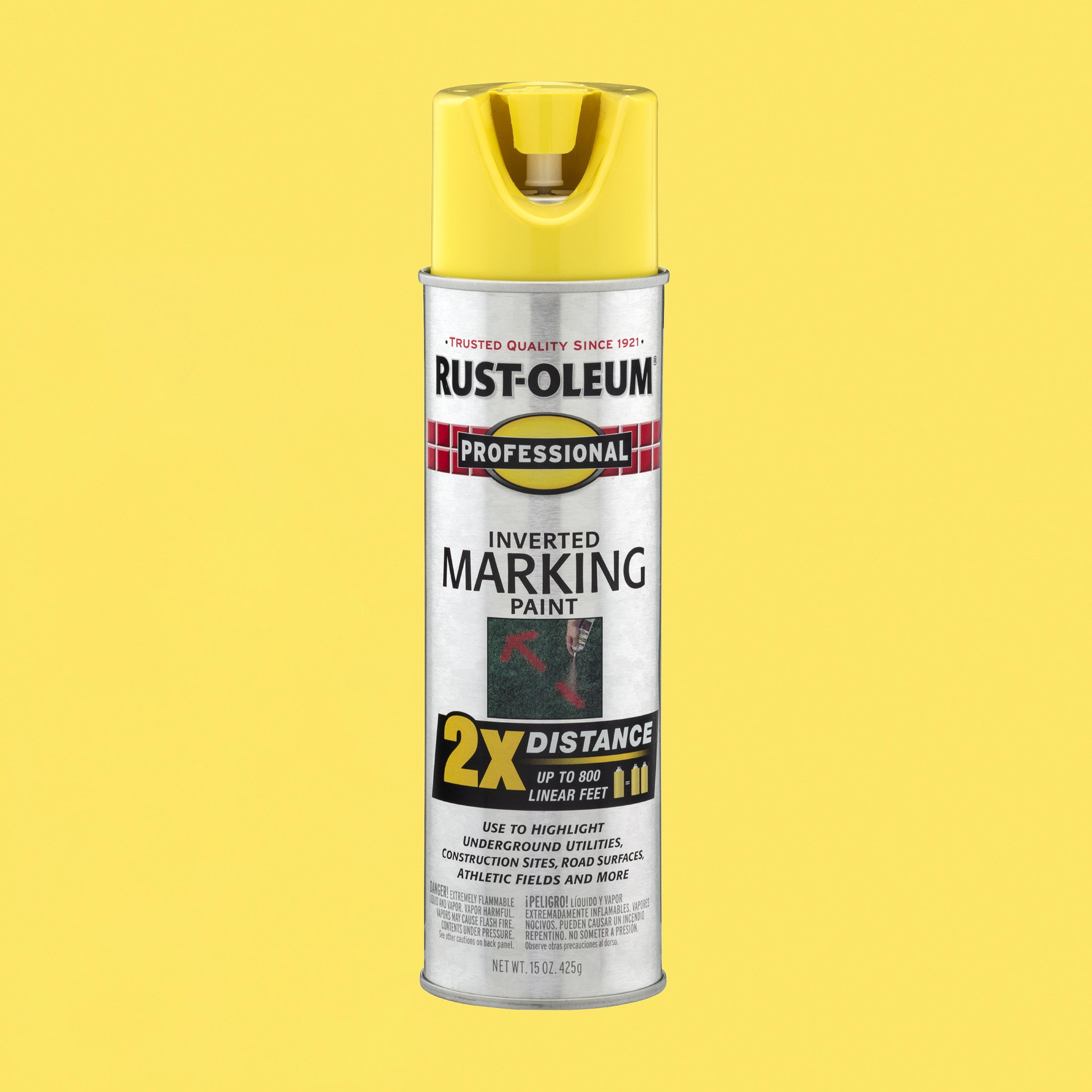 Rust-Oleum High Visibility Yellow Inverted Marking Spray Paint for ...