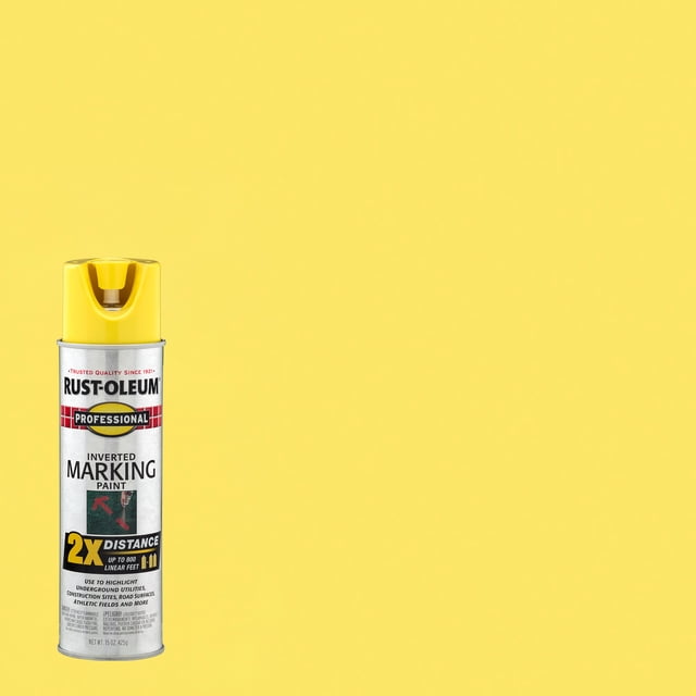 High Visibility Yellow, Rust-Oleum Professional Inverted Marking Paint ...