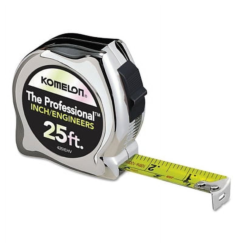 High Viz Professional Engineer Tape Measures, 1 In X 25 Ft, Neon Yellow ...