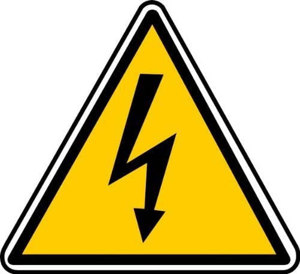High Voltage Lightning Bolt Sign Business Safety 3M Reflective sticker ...