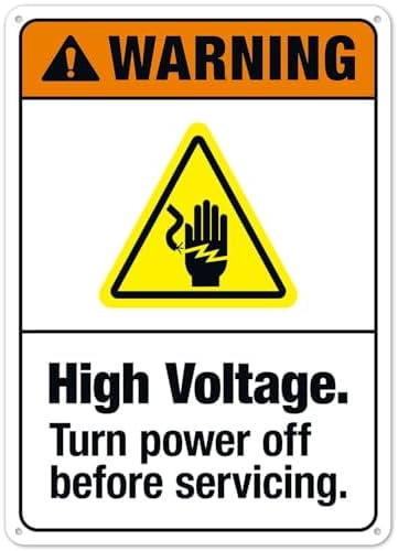 High Voltage Turn Power Off Before Servicing Sign, Facility Signs Metal ...
