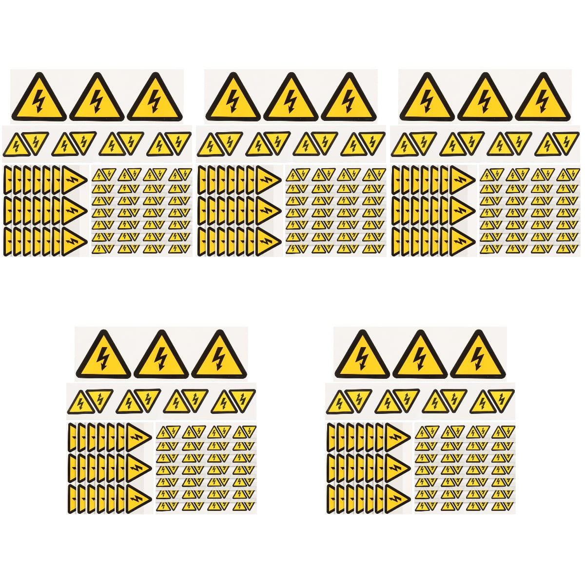 High Voltage Warning Labels Electric Shocks Equipment Sticker Yellow ...