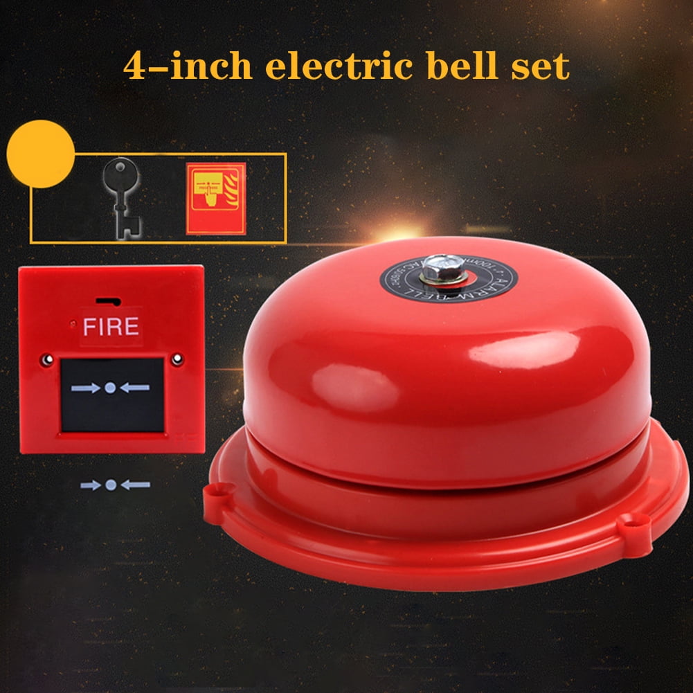 High Volume Electric Bell, Copper Dual Coils Ringing Bell, 220V Extra Loud Doorbell for Fire ...