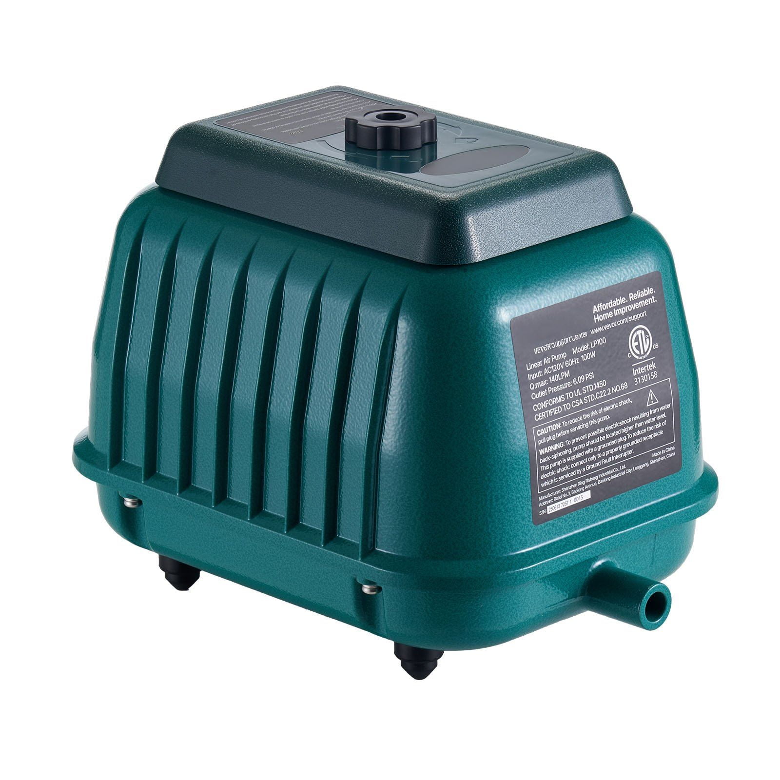 High-Volume Linear Air Pump, 2219 GPH Aerator for Septic Tanks & Deep ...