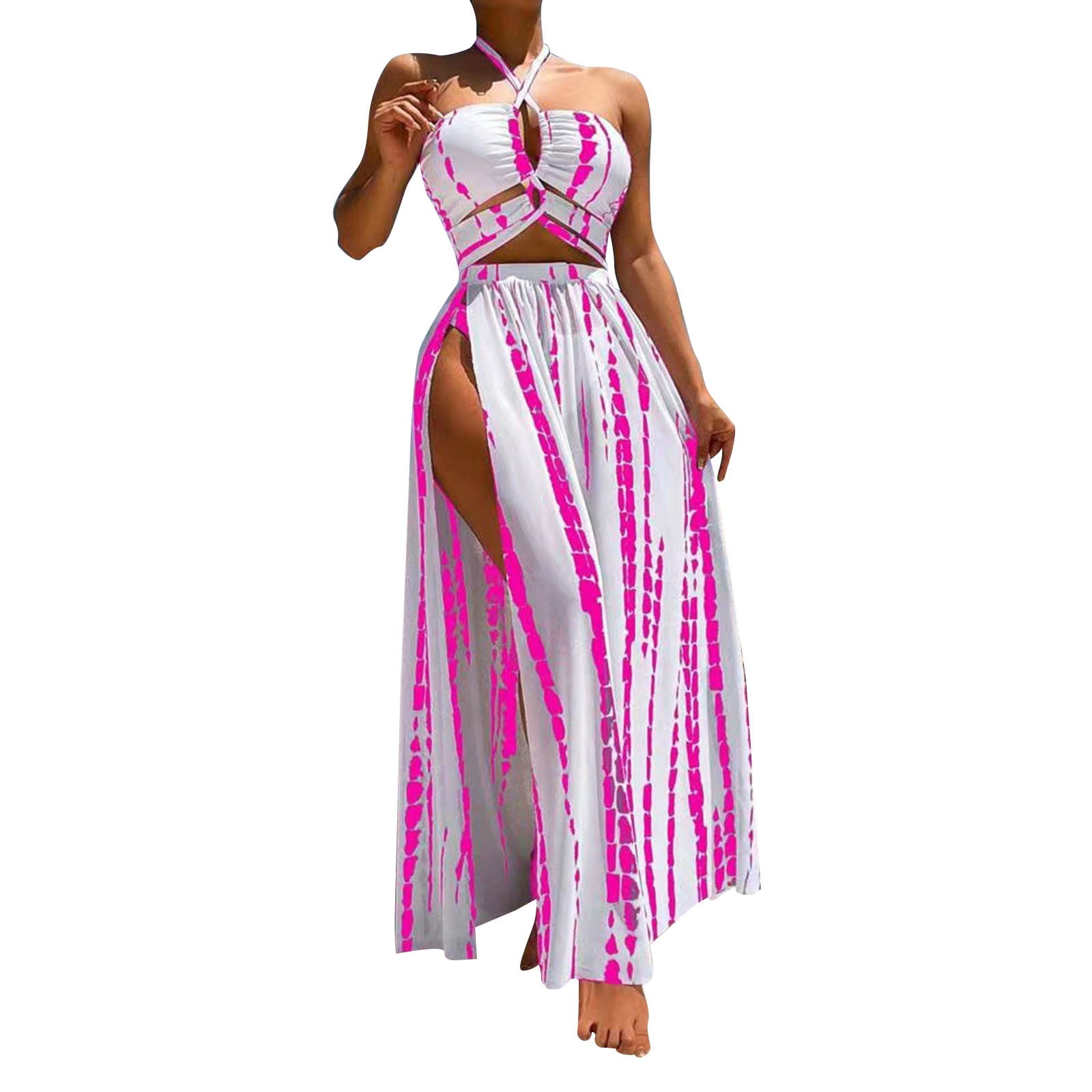 High Waist Bikinis 2024 Sexy 3pcs Bikini Set Cover Up Swimsuit For