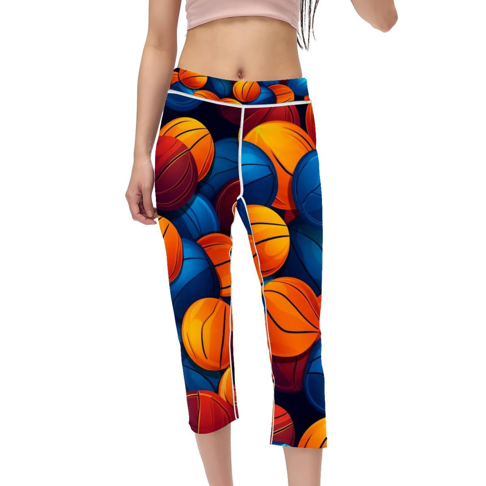 High Waist Capris Yoga Leggings for Women Running Fitness Not See ...