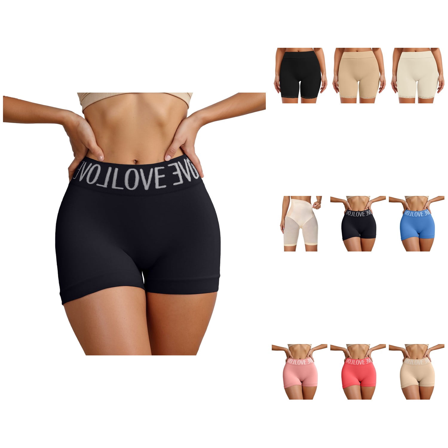 High Waist Lace Trim Slip Shorts, Breathable Under Skirt for Women with ...