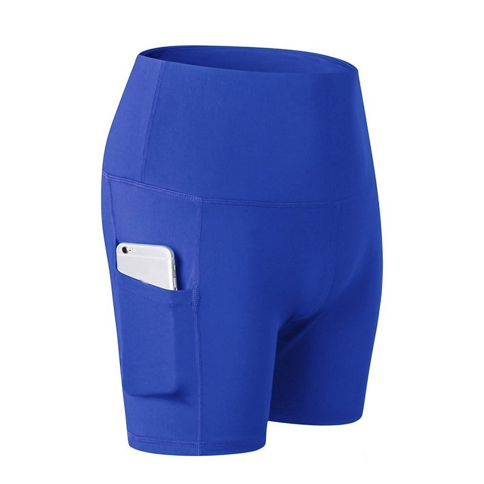 High Waist Out Pocket Yoga Short Tummy Control Athletic Non See-Through ...