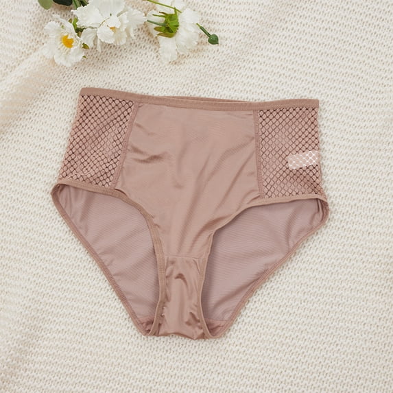 High Waist Panties for Women, Plus Size Tummy Control Briefs with Butt ...