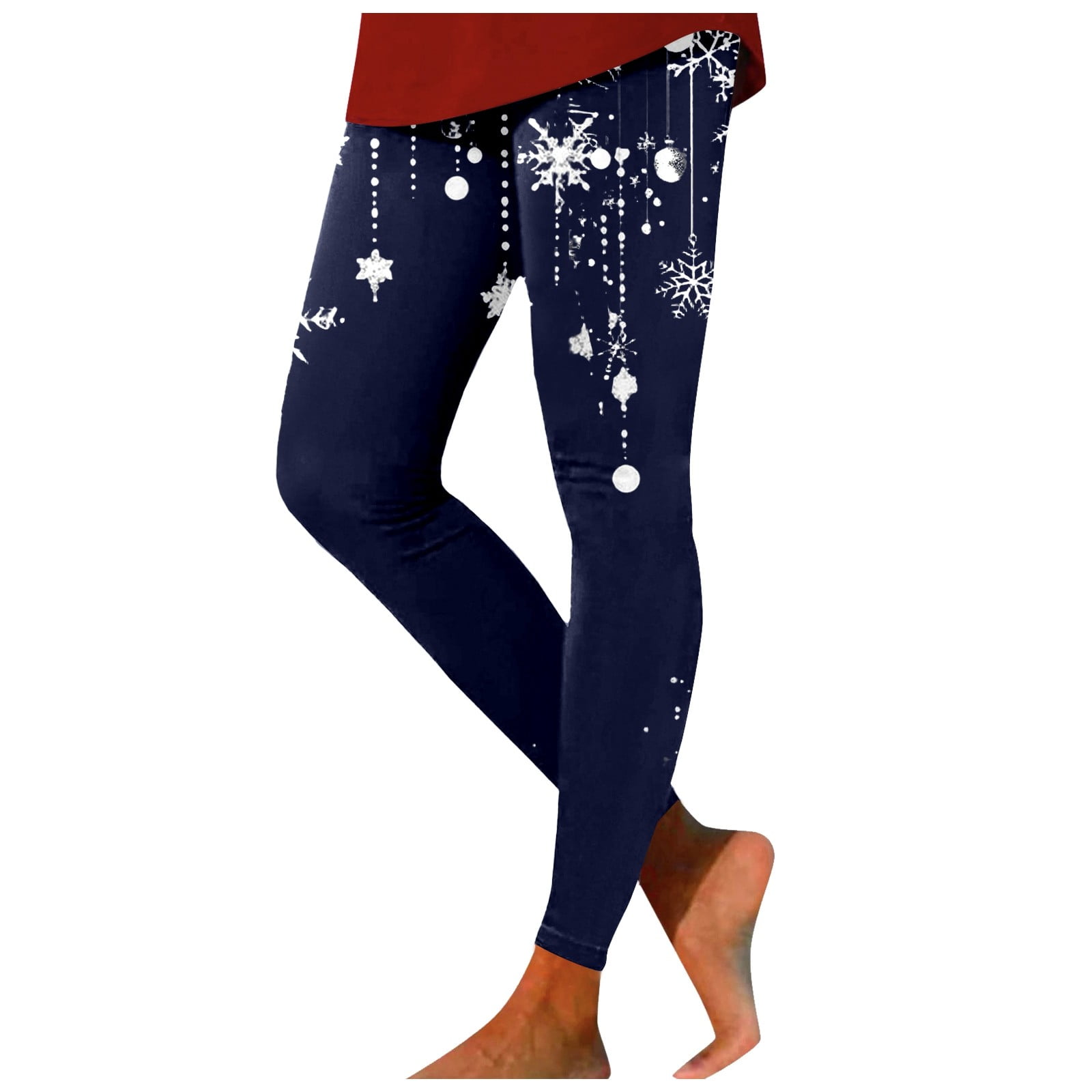 High Waist Printed Yoga Pants Full Length Workout Tights With Four Way ...