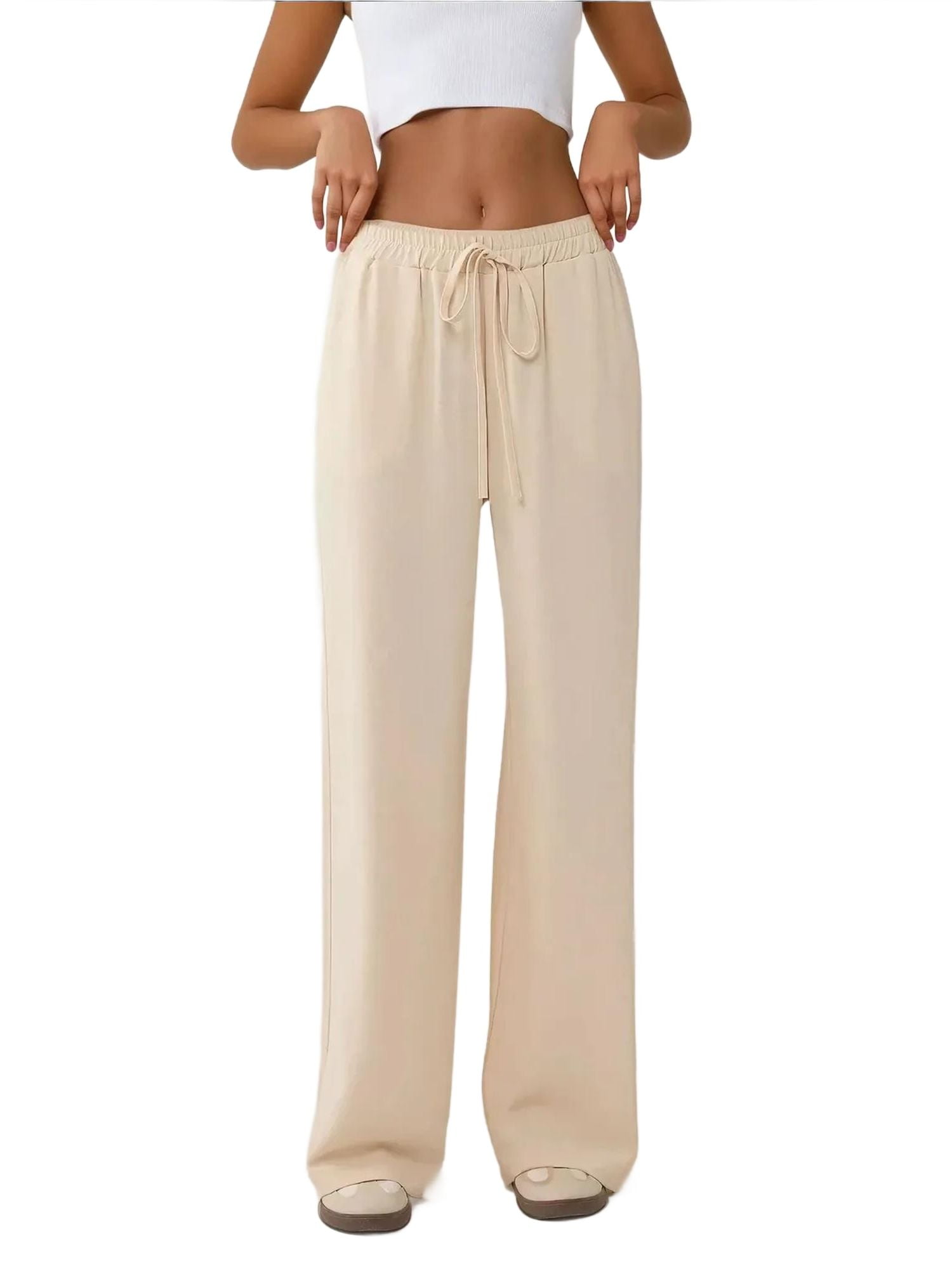 High Waist Wide Leg Pants - Walmart.com