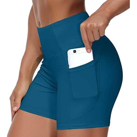 High Waist Yoga Shorts for Women's Tummy Control Fitness Athletic ...