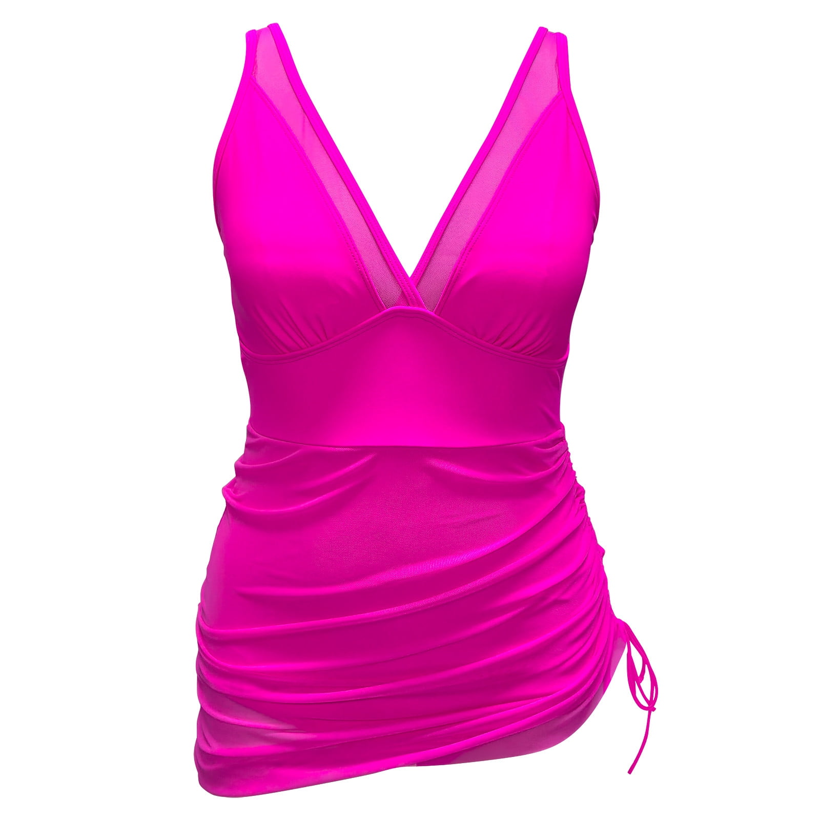 High Waisted Bathing Suits For Women With Sheer Belly, Womens One Piece ...