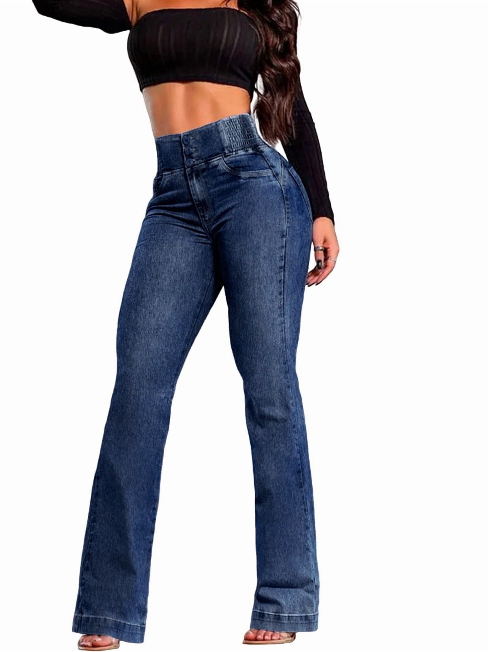 High Waisted Bootcut Jeans for Women 2025 Trendy Stretch Slim Fit Bell ...