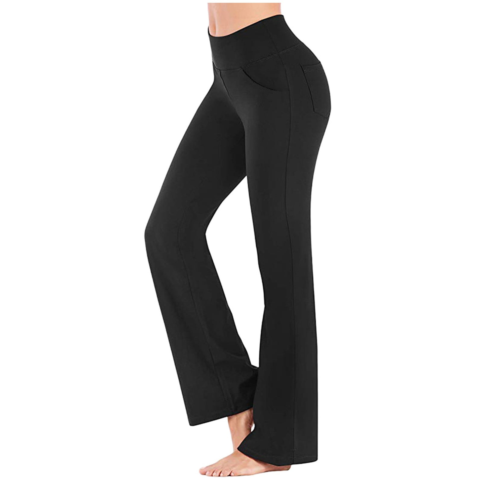 High Waisted Flare Yoga Pants for Women Leggings Bootcut Tummy Control ...