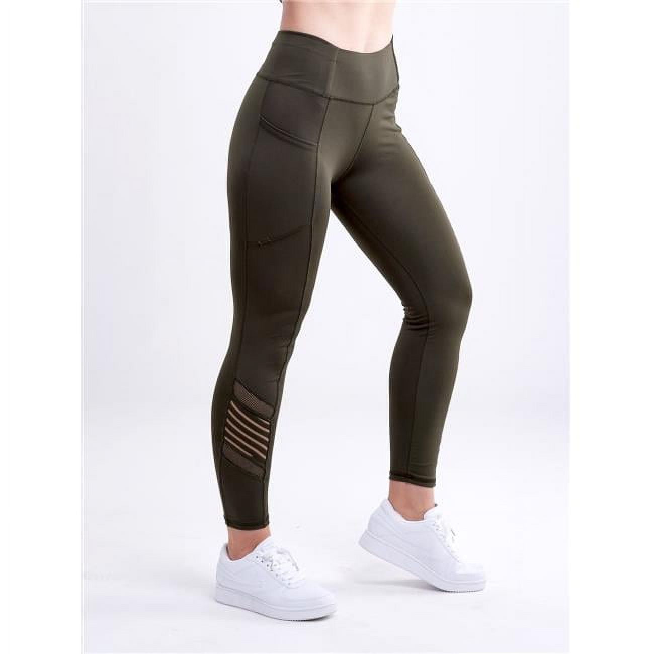 JupiterGear JG-A940-LEG-OGN-SM High-Waisted Pilates Leggings with Side ...