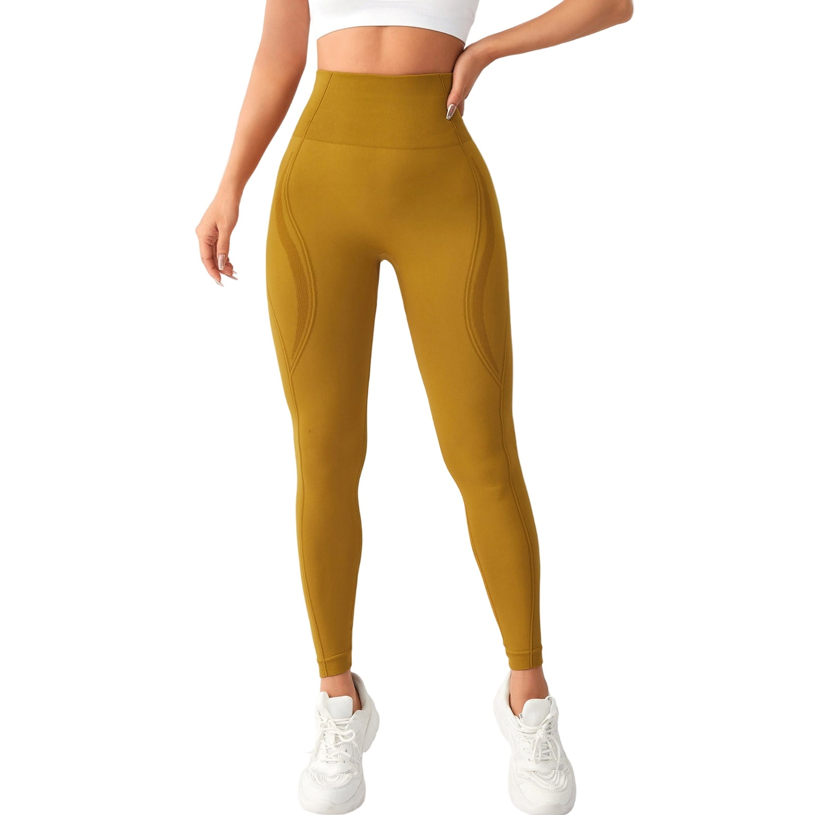 High-Waisted Scrunch Yoga Tights – Peach Color and Butt Lift for ...