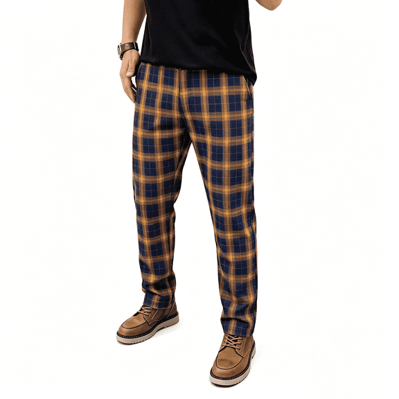 ZToonmas Men's Slim Fit Flare Leg Pants Stretch Bell Bottom Trousers ...