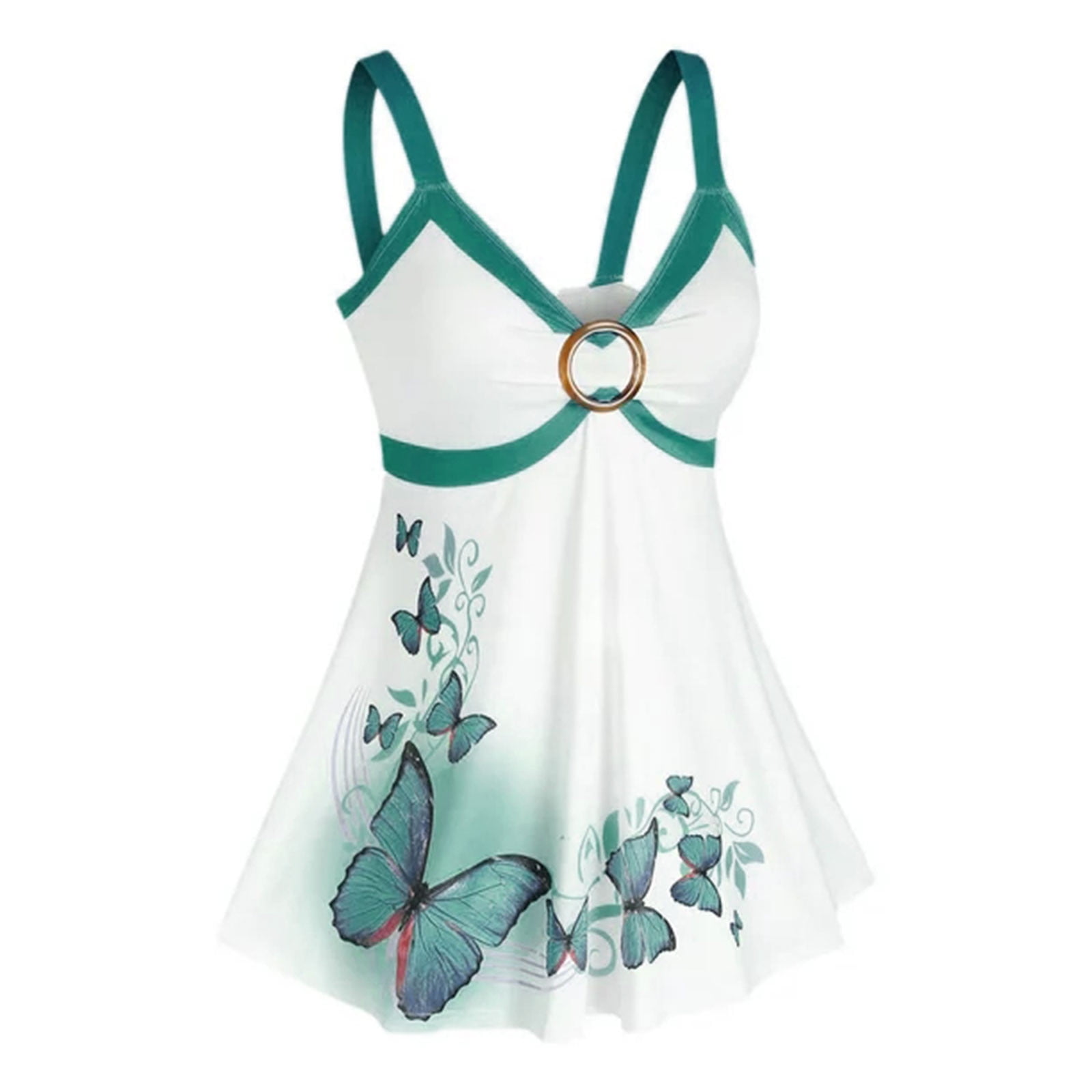 High Waisted Tankini Sets For Women Women Plus Size Butterfly Print O ...