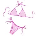 High Waisted Thong Bikini Womens Classic Bikini Set, Strap Backless Top ...