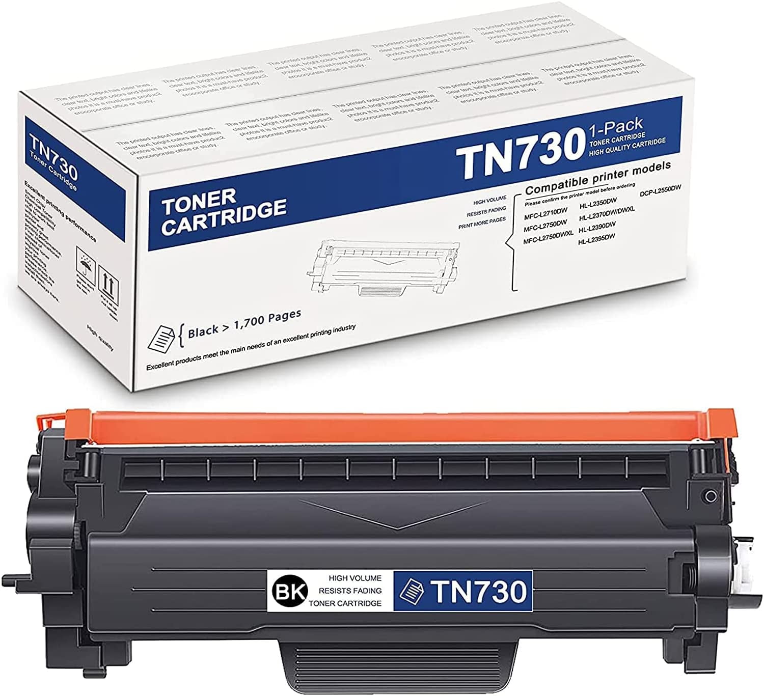 High Yield 1 Pack Black TN730 TN-730 Compatible Toner Cartridge ...