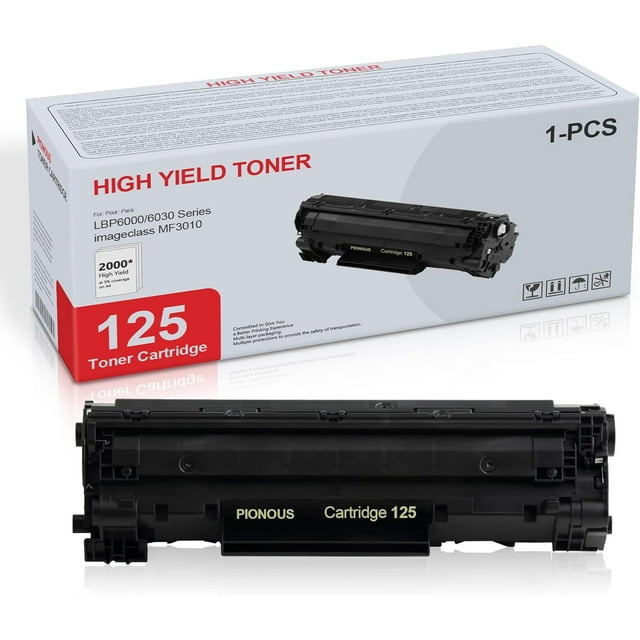 High-Yield 125 CRG-125 Black Toner Cartridge (1Pack): CRG125 Toner ...
